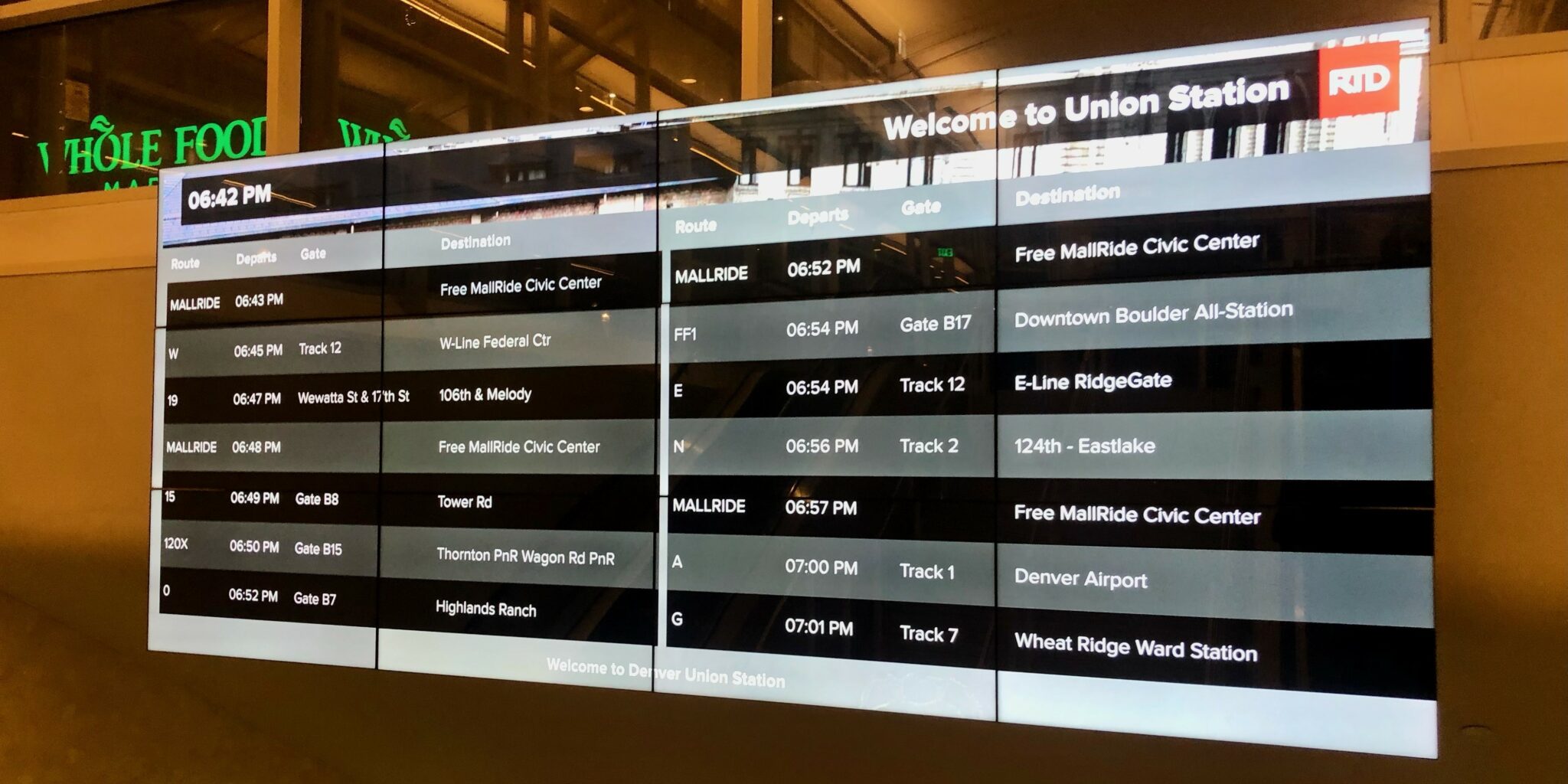 RTD Digital Signs - Greater Denver Transit