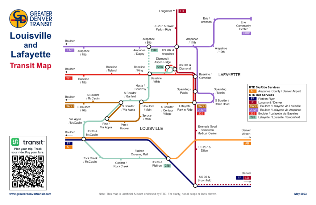 Louisville Transit Map - Greater Denver Transit