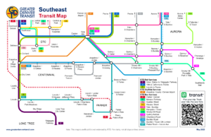 Southeast Denver Transit Map - Greater Denver Transit