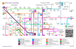 Thornton, Northglenn & Brighton Transit Map - Greater Denver Transit